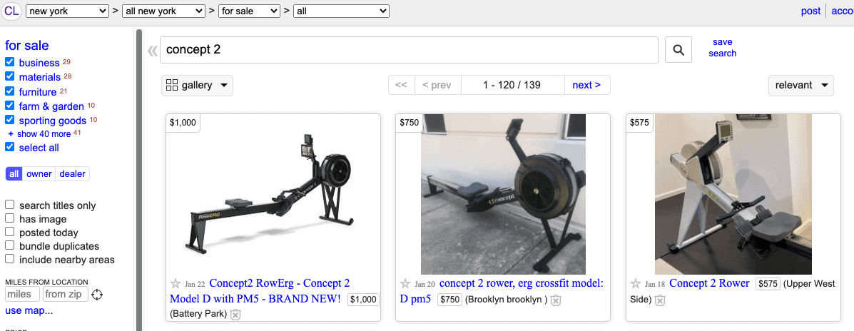 How to Buy a Used Concept2 Rower on Sale